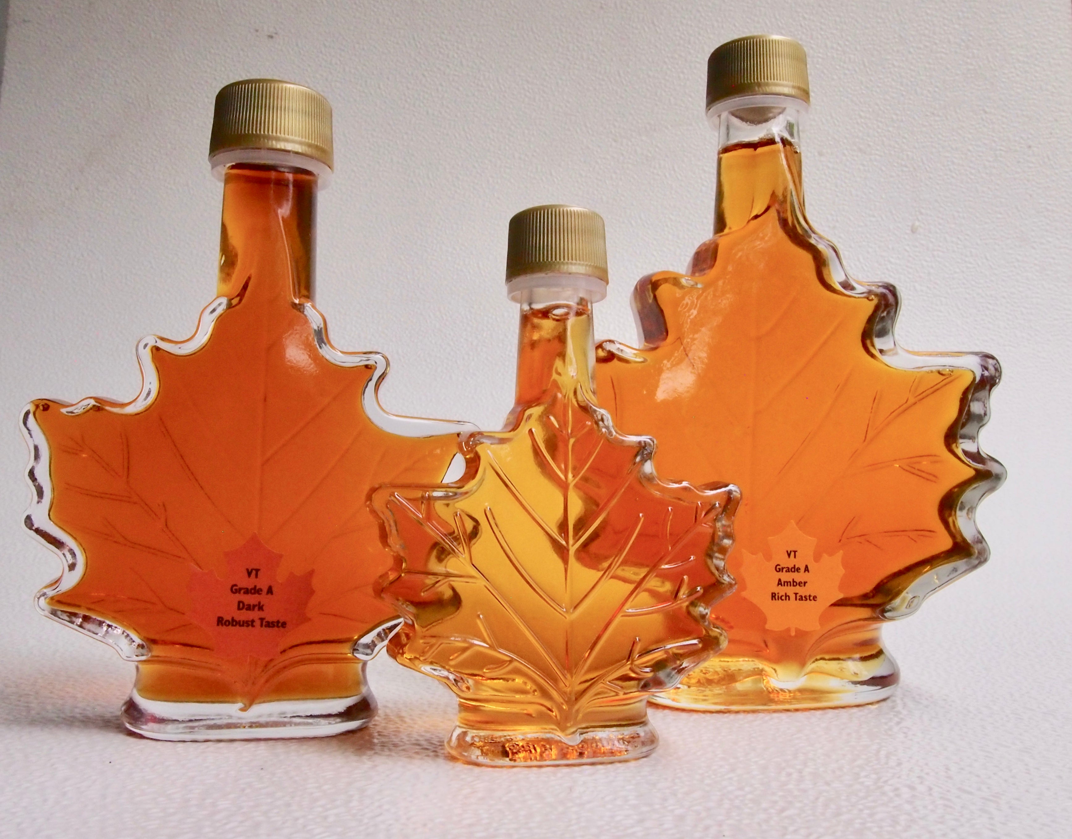 Maple Syrup in Maple Leaf Bottles - Judd’s Wayeeses Farms